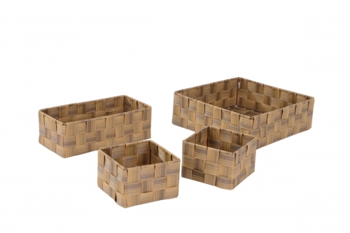 Set of 4 PE storage baskets,PE